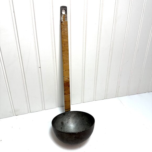 Vintage | Kitchen | Handforged French Metal Ladle Primitive Rustic ...